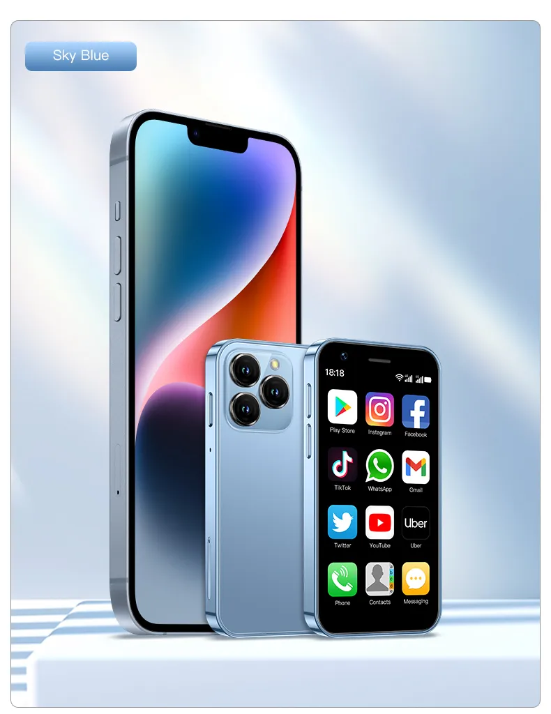 Soja Xs16 3 Pouces Mini Smartphone 4G LTE 3GB + 64 Go Android 10.0 ...