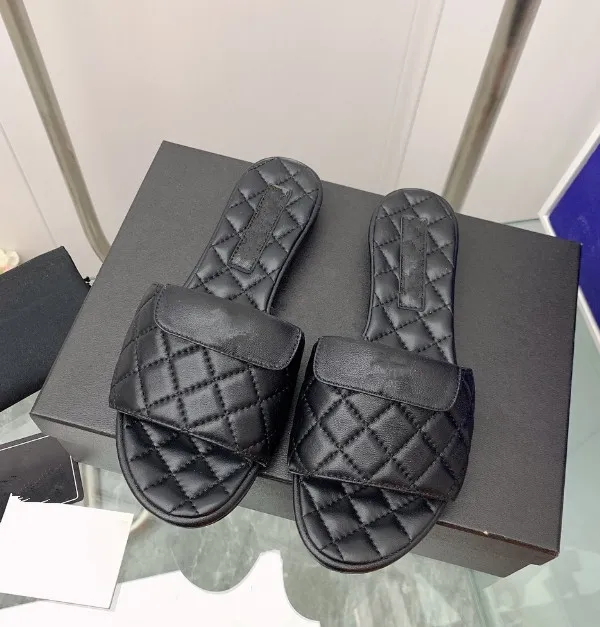Classic Leather Black Mule Sandals Flat For Women With Belt Buckle And ...