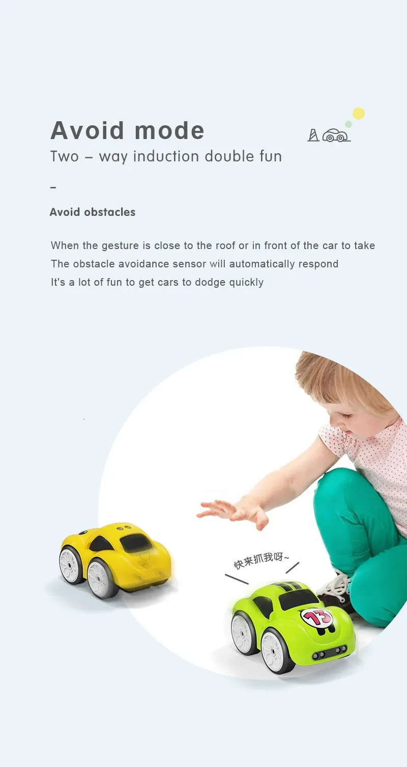 Intelligent Obstacle Avoidance Control Cartoon Mini Rc Mini Racers With ...