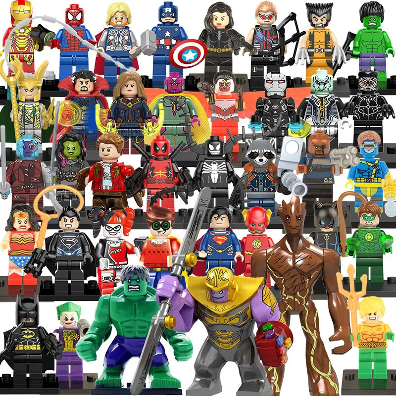 38-Piece 1.77 in 4.5 cm Compatible Minifig Building Block Toy Set from ...