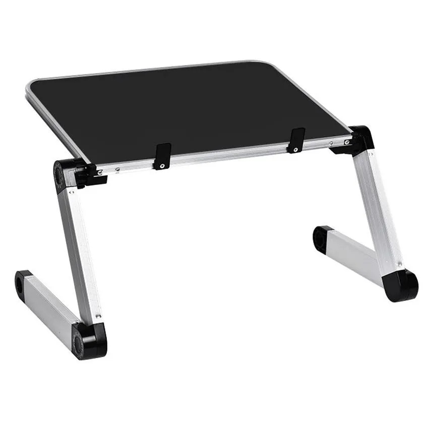 DHgate.com:Adjustable Foldable Aluminum Laptop Desk with Black Tray ...