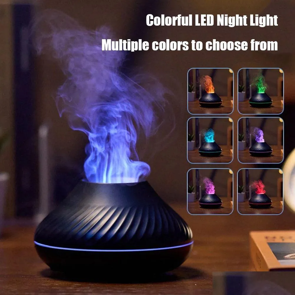 DHgate.com:Flame Effect Humidifier with 7 Color LED Lights | Electric ...