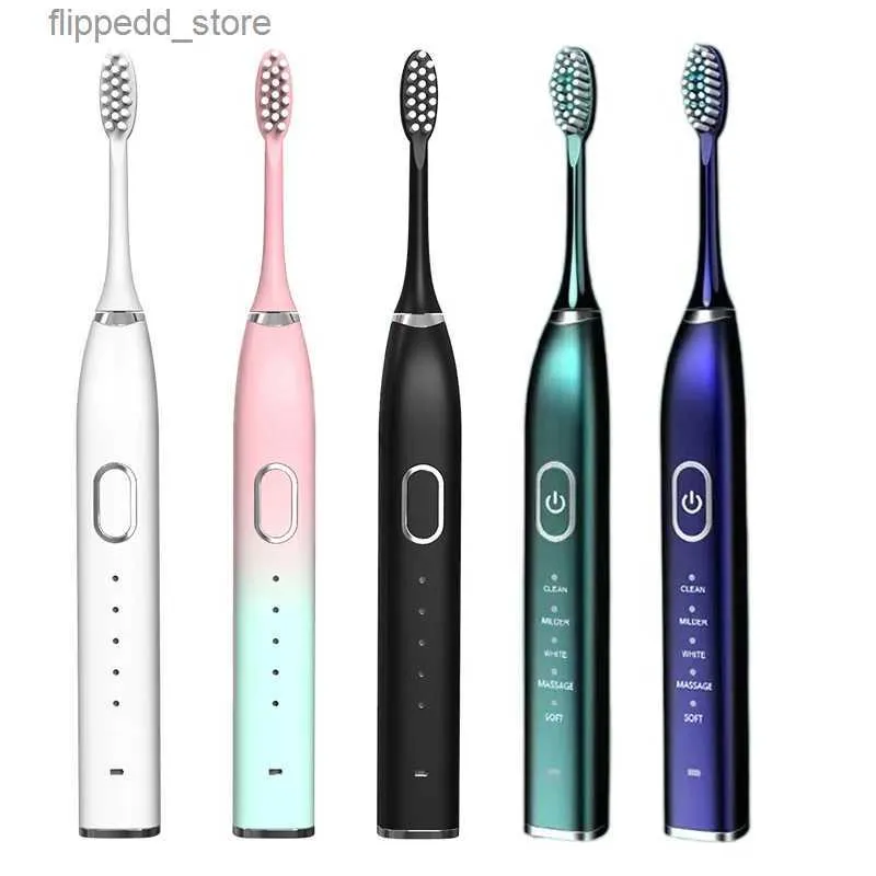 DHgate.com:Ultrasonic Electric Toothbrush, 5 Modes Rechargeable Smart Timer with Replacement ...