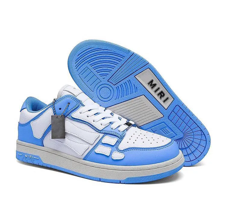 High Quality Unisex Skeleton Top Low Casual Leather Sneakers Ami Sports ...