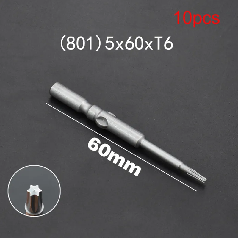 Torx Screwdriver Bit Set - T5-T25, 60mm Long, Magnetic, 5mm Round Shank ...