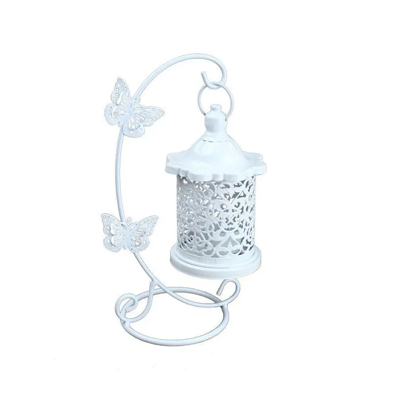 DHgate.com:Exquisite Iron Birdcage Candle Holder Hollow Butterfly Hook ...