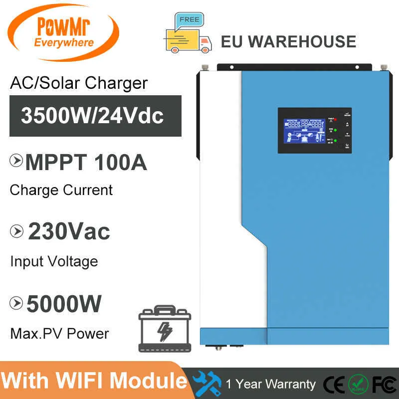 3500w Solar Inverter Charger Powmr Mppt 100a 24vdc 230vac Hybrid
