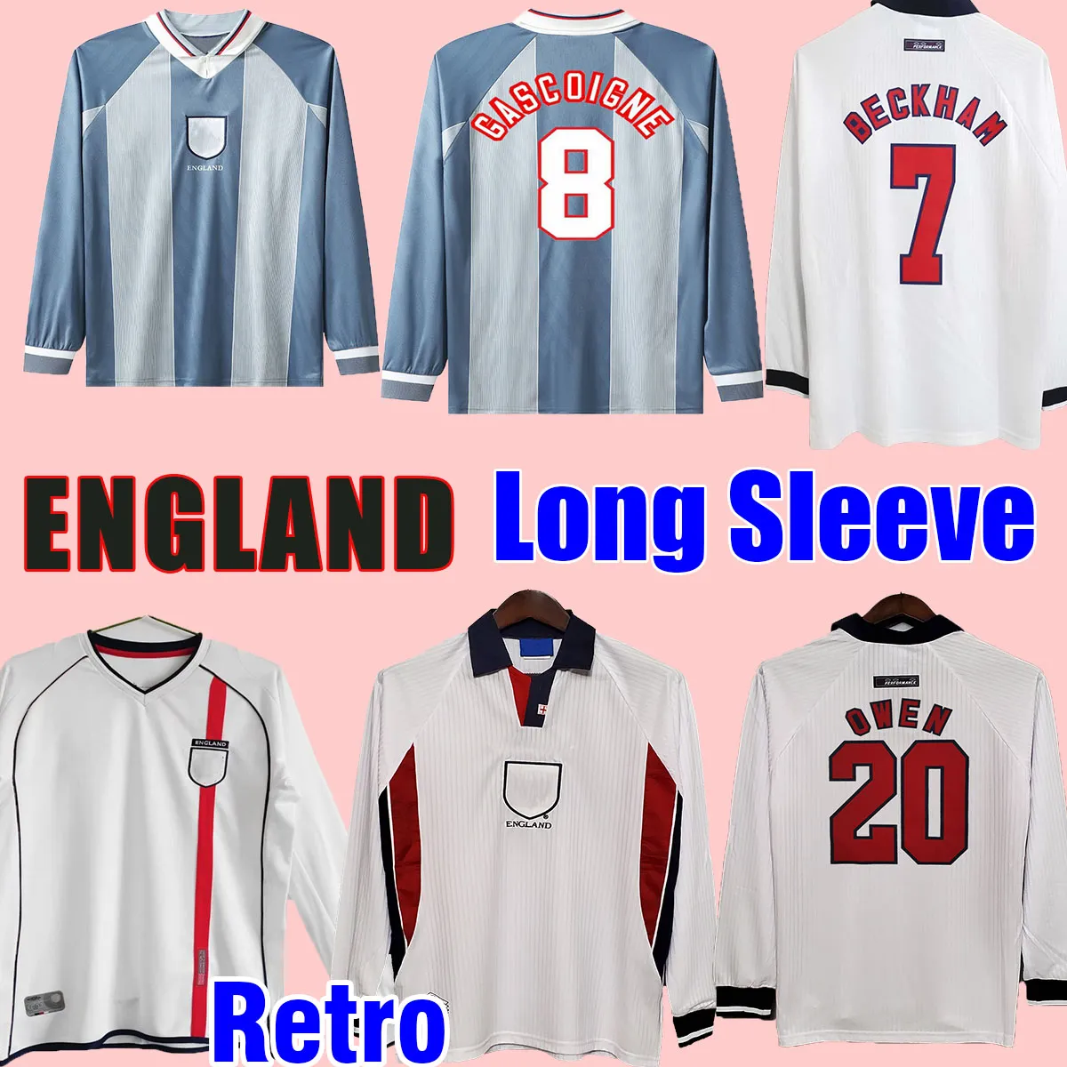 Vintage England Soccer Jerseys 1982 1998 | Long Sleeve, Retro Design ...