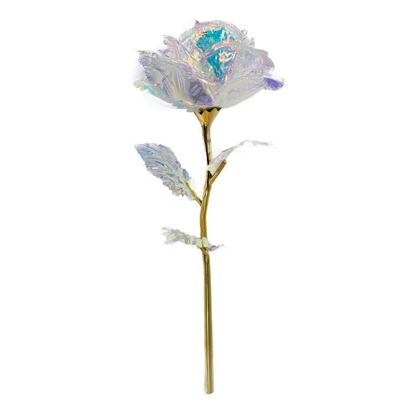 24K Gold Foil Rose Flower Party Favor LED Luminous Everlasting Rose ...