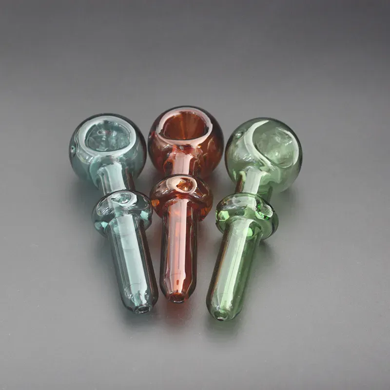 Glass Spoon Smoking Pipes Short Burner Mini Smoking Handle Pipes Oil ...