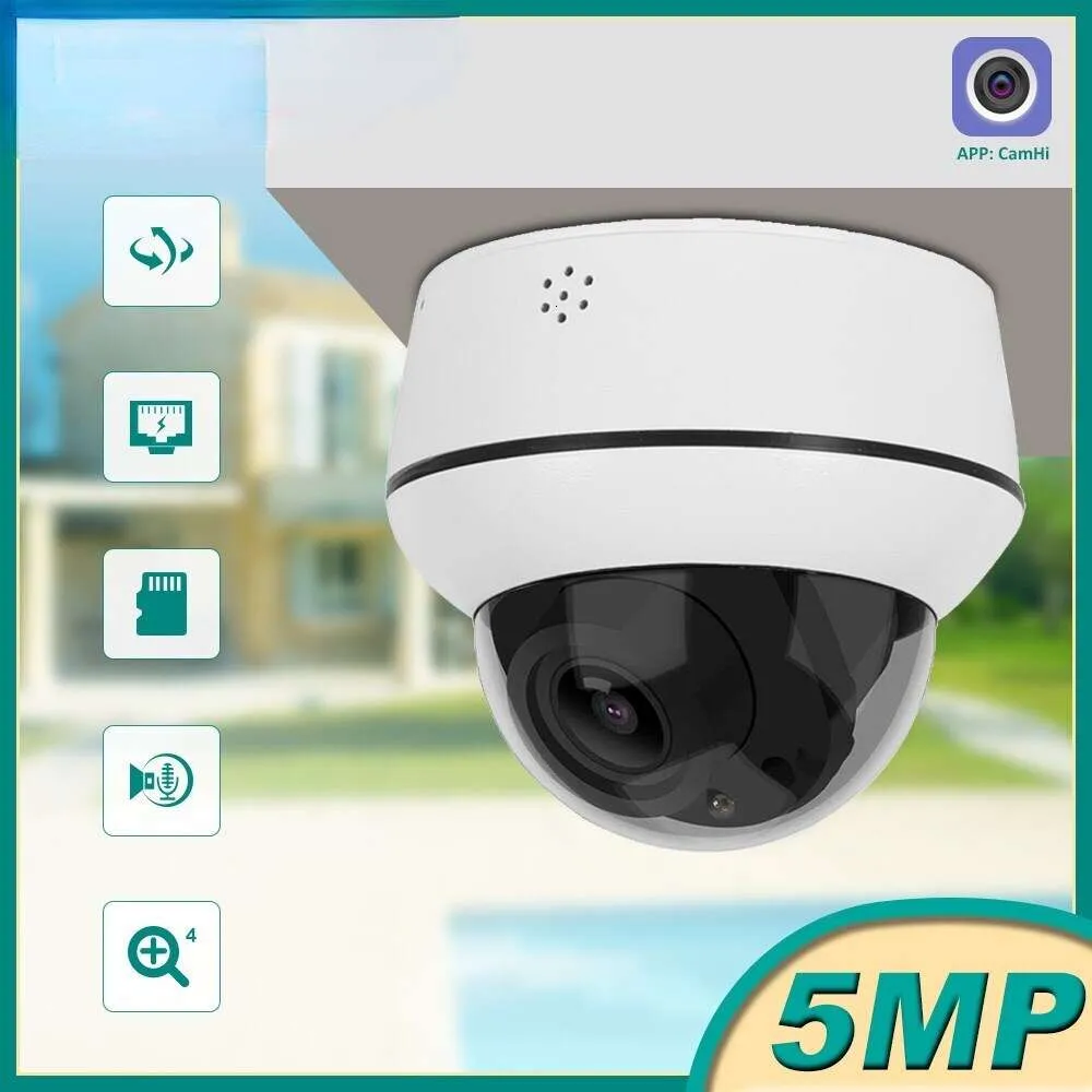 5MP Outdoor PTZ Security Camera - POE, Auto Tracking, 4X Zoom, Two-Way ...