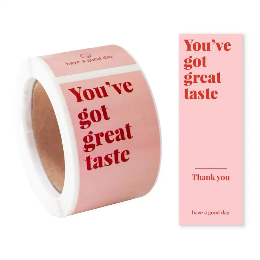 100 Pink You've Got Great Taste Business Stickers | 2.3 Thank You ...