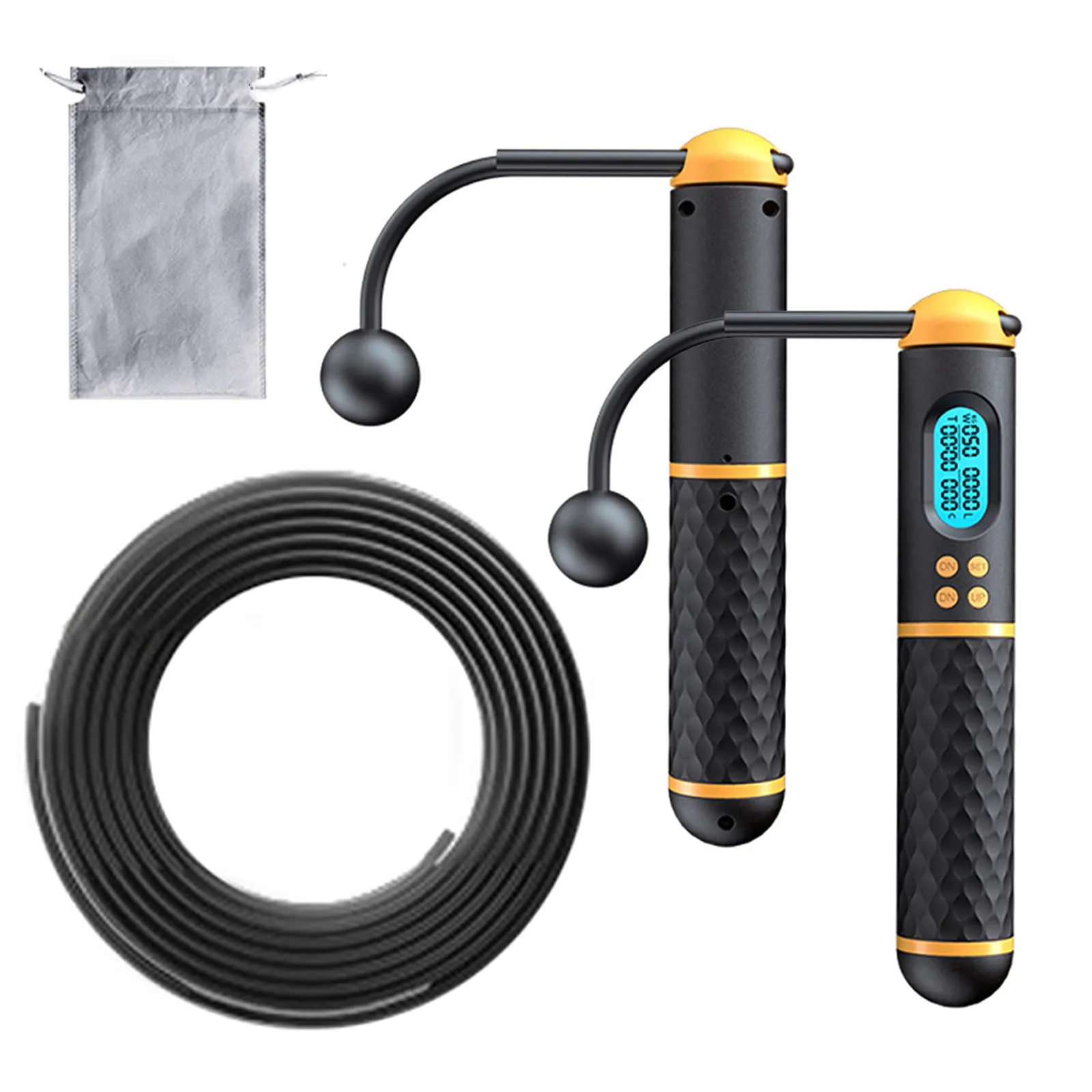 Digital Counter Jump Rope 2-in-1: Cordless Skipping Rope for Fitness ...