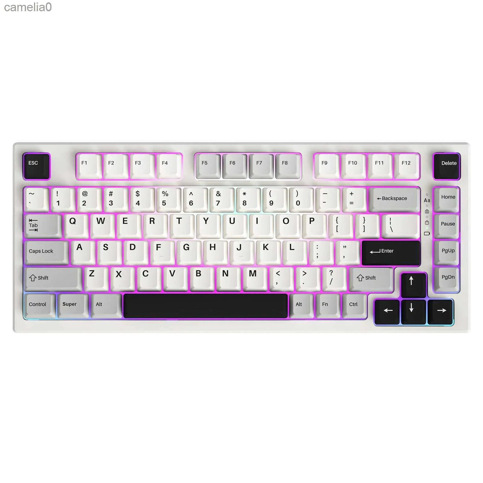 Tastaturen YUNZII YZ75 Pro Weiß 75 % Hot Swap Fähige Kabellose ...