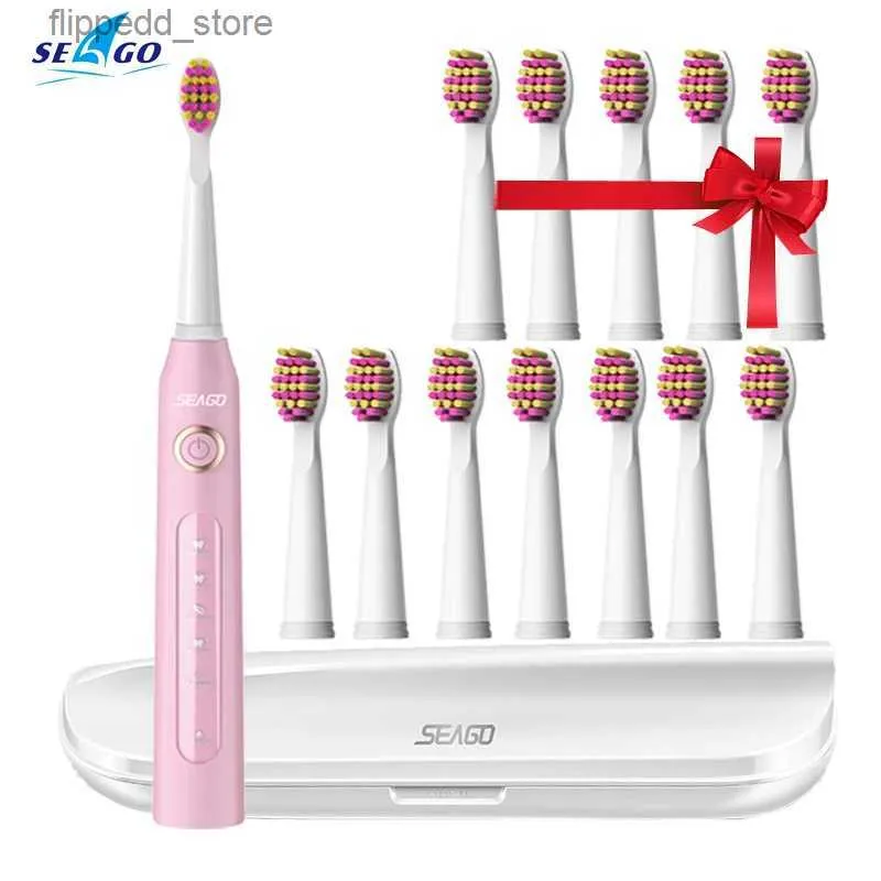 DHgate.com:Seago Sonic Electric Toothbrush: Rechargeable Micro USB Adult Timer Toothbrush with ...