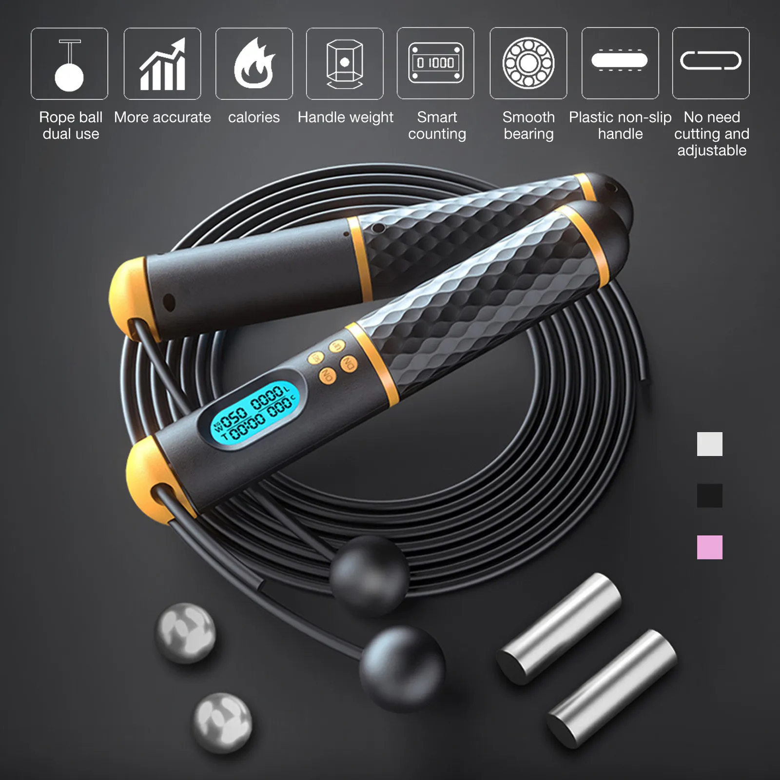 Jump Ropes Weight Loss Jump Rope Counter Speed Digital Jump Rope ...
