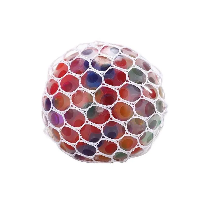 DHgate.com:Colorful Mesh Squishy Grape Ball Fidget Toy, 5.0cm Anti ...