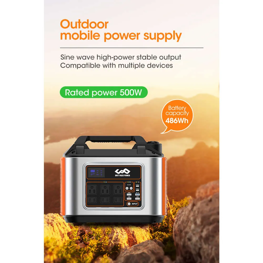 500W Portable Power Station: Large Power Bank For Camping, 110V Energy ...
