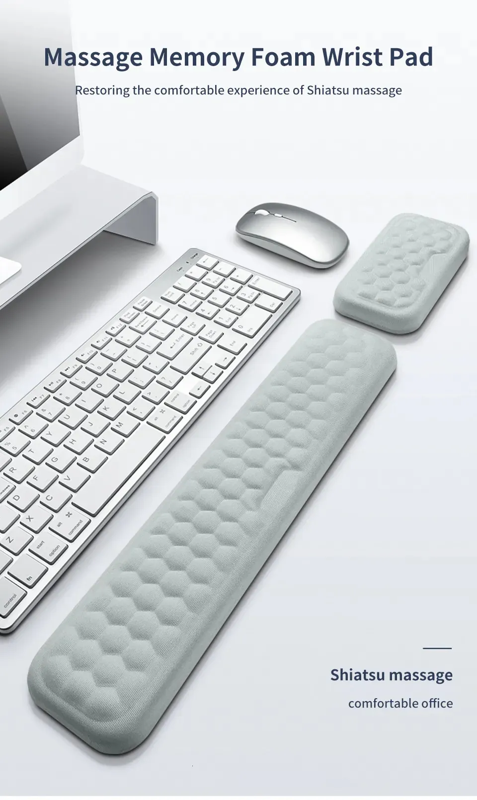 DHgate.com:Wrist Rest Mouse Pad with Massage Texture, Memory Foam ...