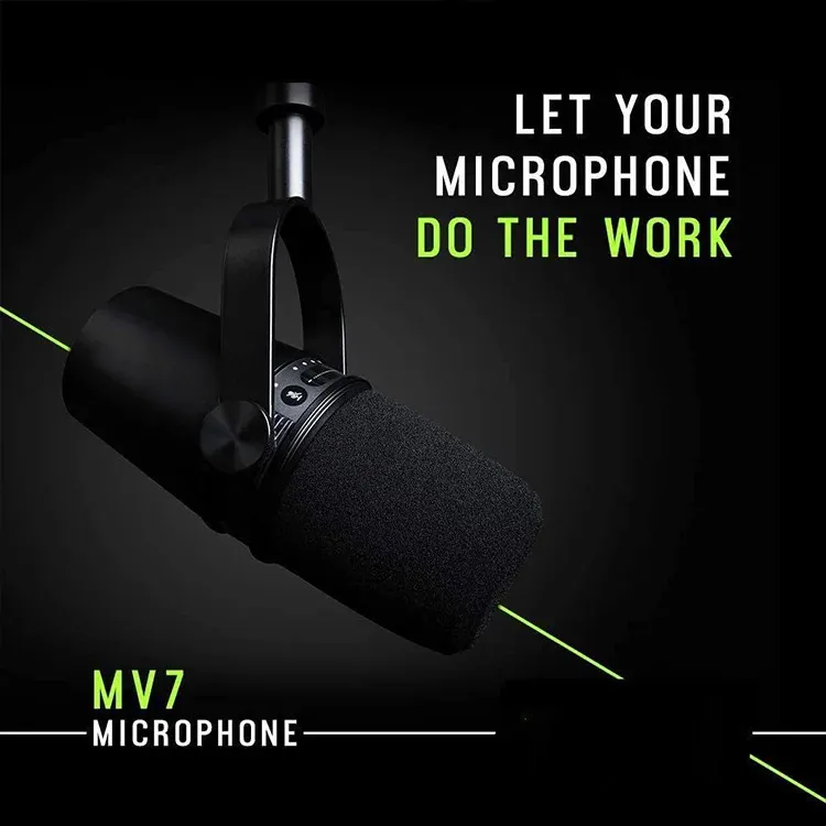 USB XLR Dynamic Podcast Microphone Hypercardioid Wired Handheld Metal ...