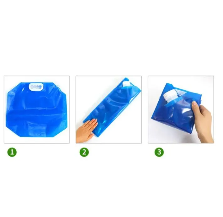 5L/10L Outdoor Foldable Folding Smart Water Bottles Collapsible Drinking Smart Water Bag Car ...