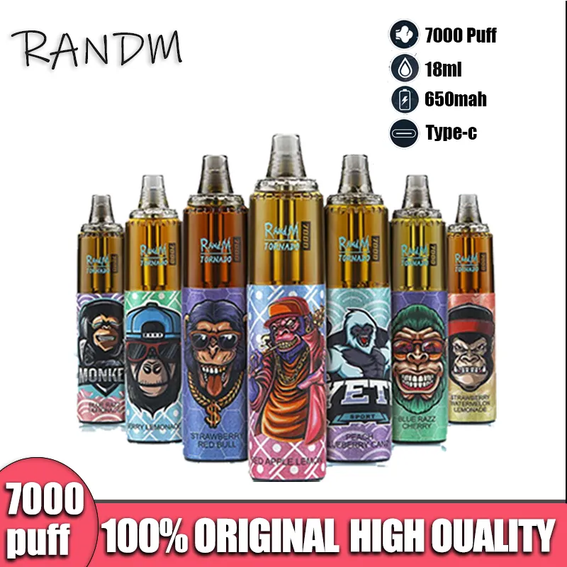 Vape Pen Randm Tornado 7000 Puffs Disposable Vape E Cigarettes Pod Mesh ...