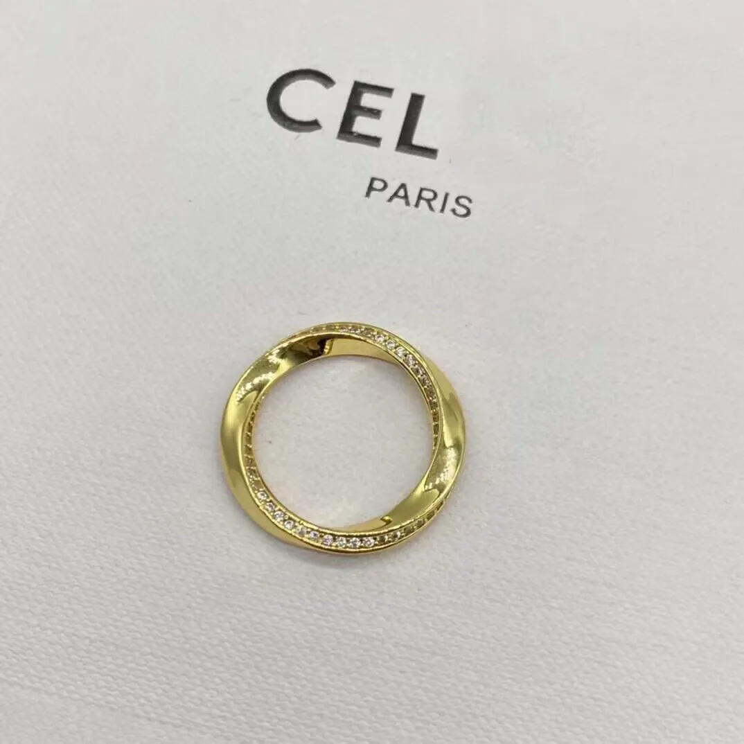 Designer Diamond Inlaid Wide Gold Band Ring Irregular, Minimalist, And ...