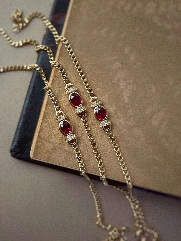 Dove Blood Red Bracelet & Zircon Ring Set - High-End Jewelry for Women ...