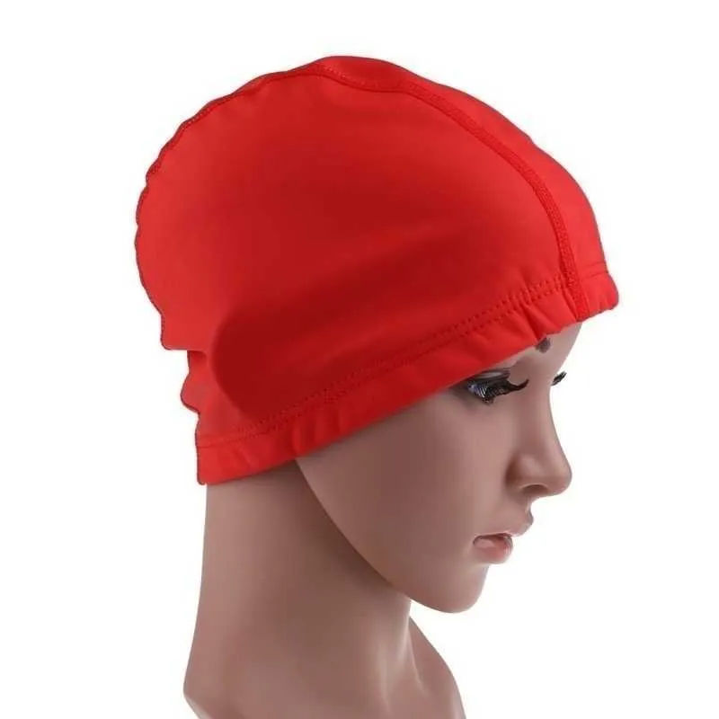 DHgate.com:Adult Solid Color Unisex Elastic Waterproof Swimming Cap for ...