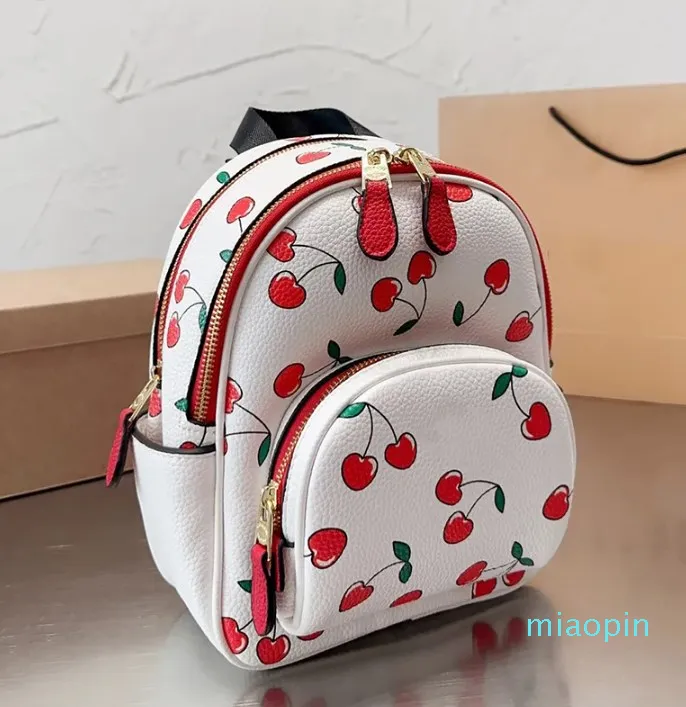 Classic Cherry Pattern Designer Backpack Fashionable Strawberry Tote ...