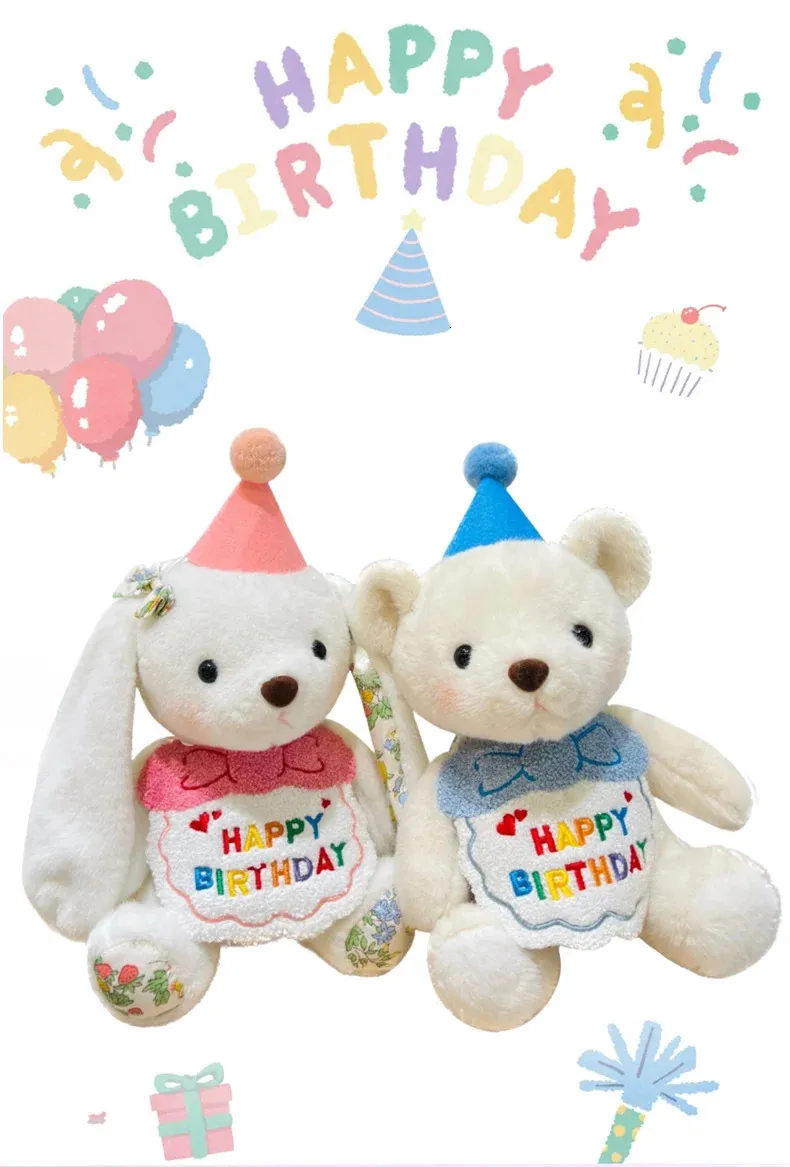 Adorable Rabbit Plushy Cute Birthday Bear Design Super Kawaii Stuffed ...