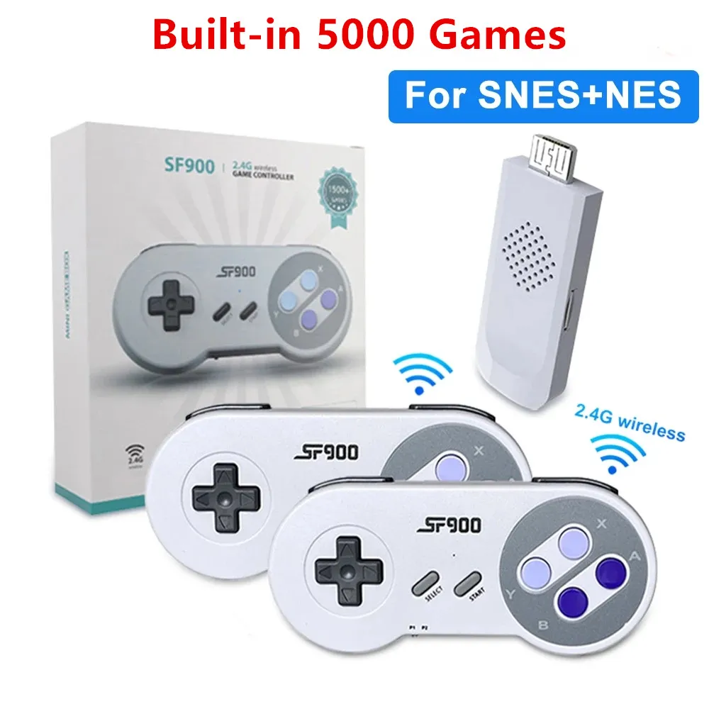 Retro Gaming Stick 4K Wireless SNES Game Controller Console With 5000 ...