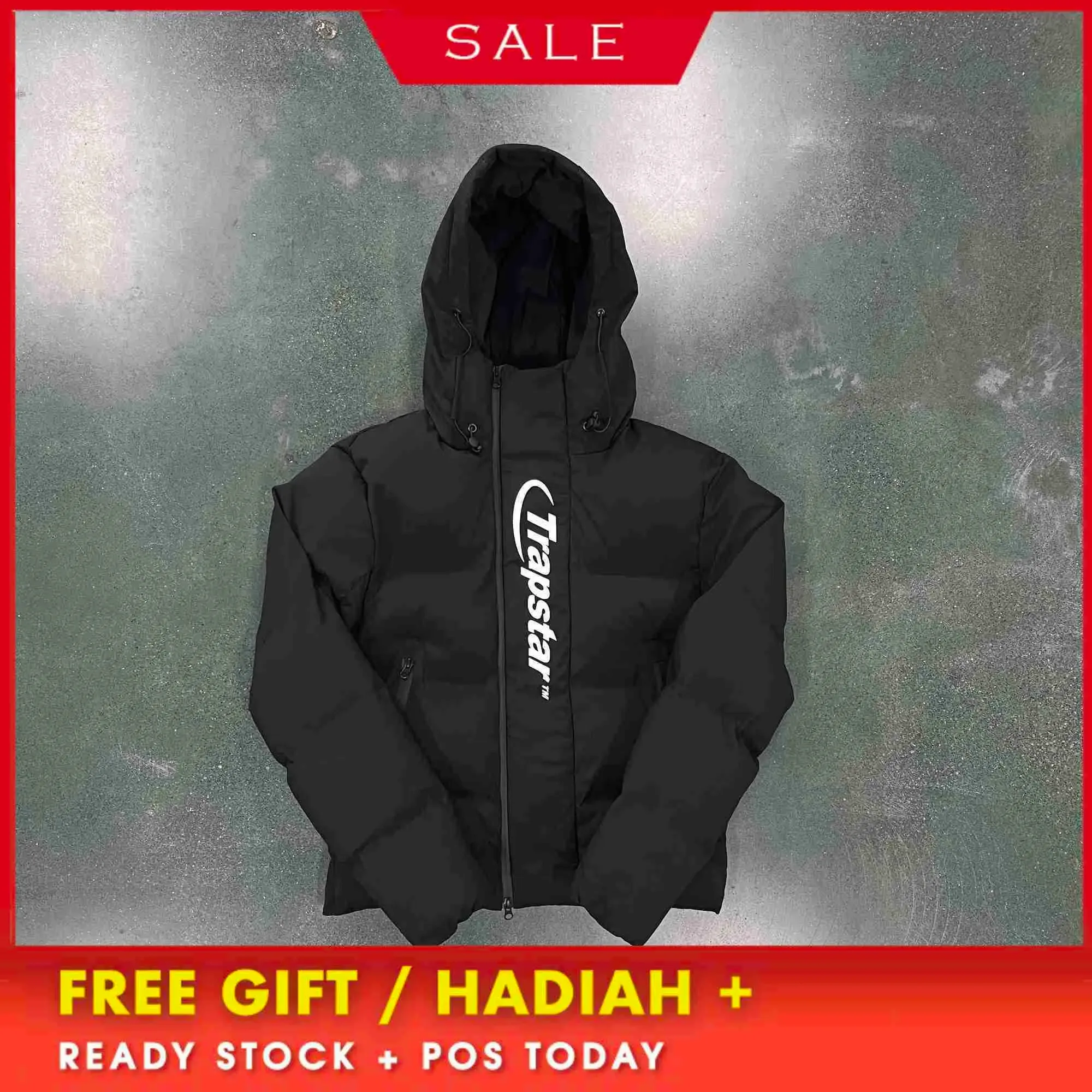Men's Down Parka: Trapstar Hyperdrive Puffer Jacket, Black High Edition ...