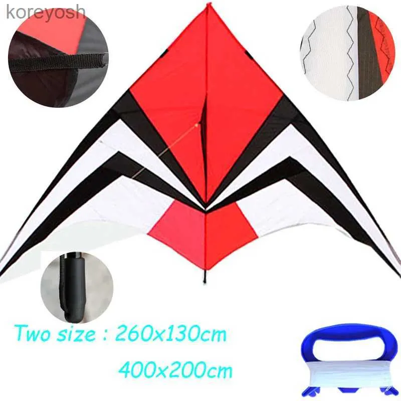 DHgate.com:2.6/4M Red Power Delta Kite with Flying Tools for Outdoor ...