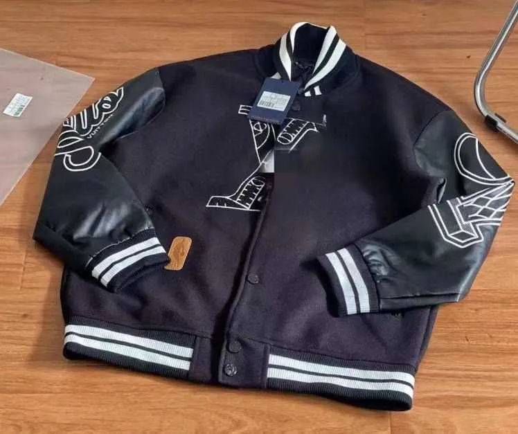 Letterman Jacket Oversized Polyester Baseball Varsity Jacket with ...