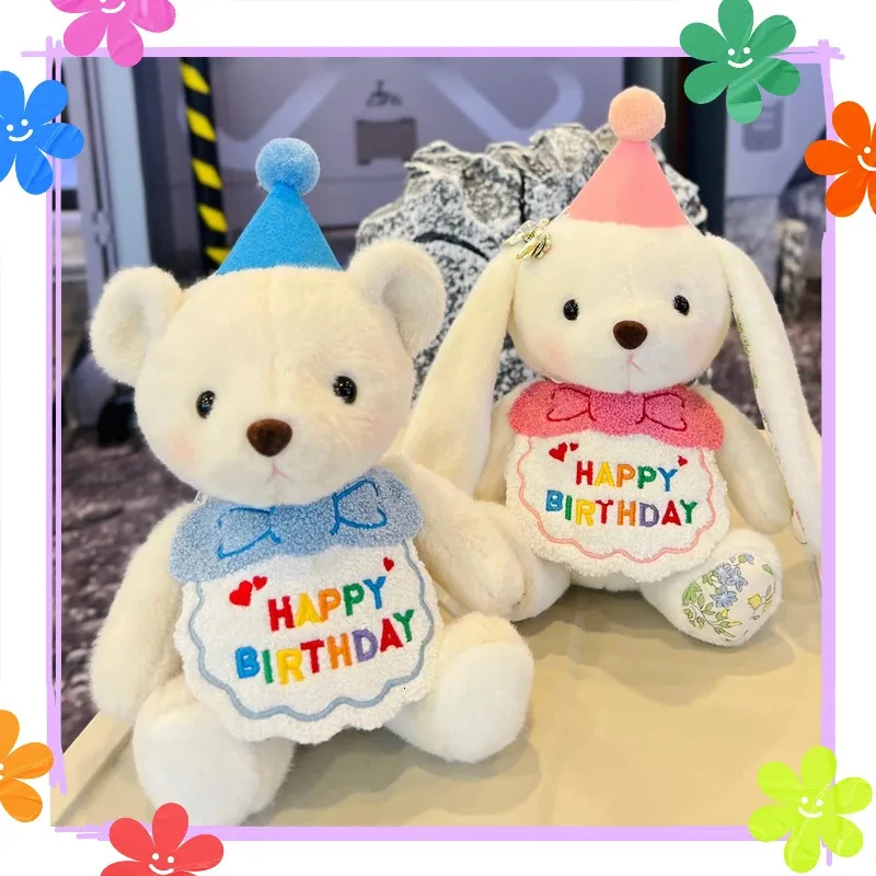 Adorable Rabbit Plushy Cute Birthday Bear Design Super Kawaii Stuffed ...