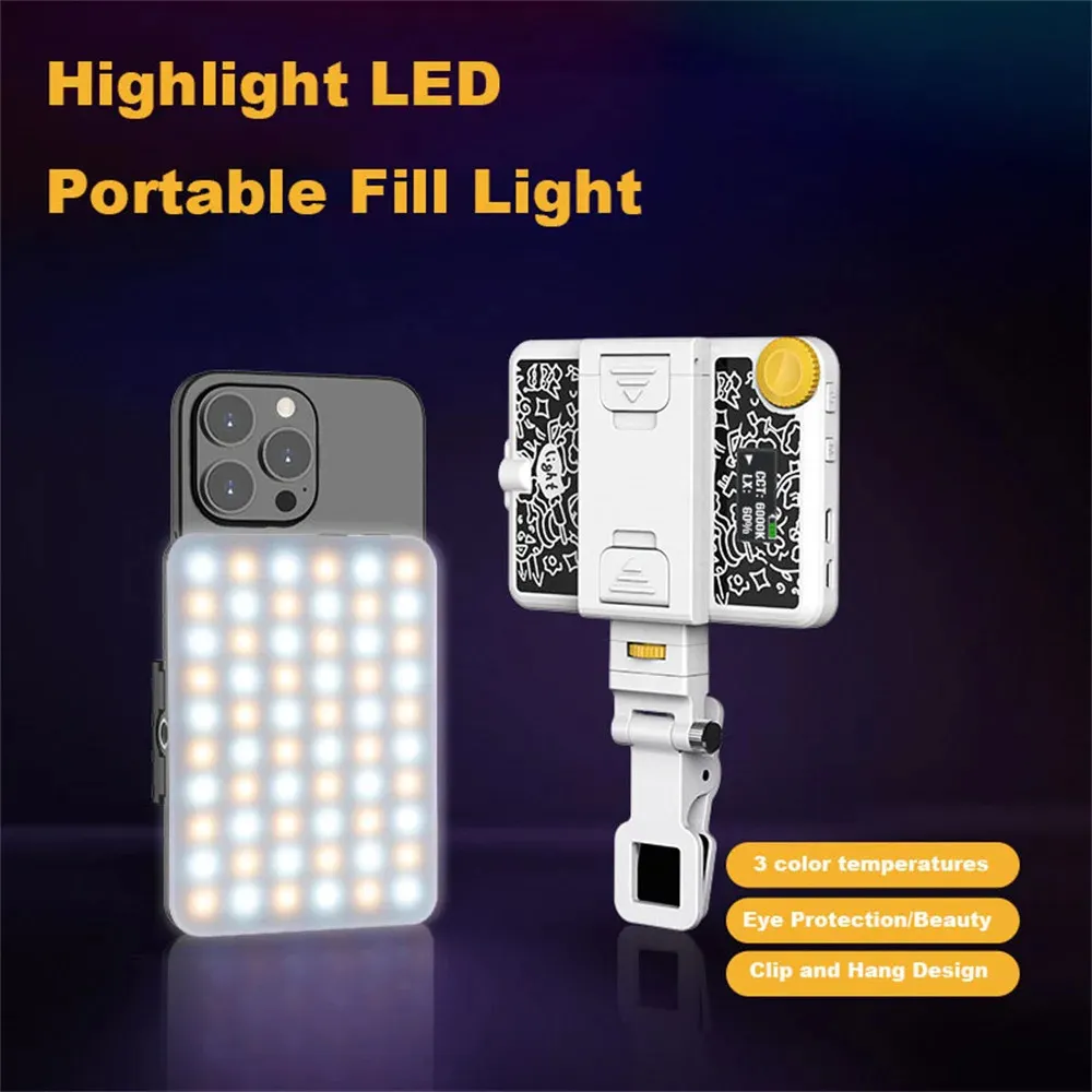 DHgate.com:2024Adjustable LED Clip-on Selfie Fill Light for Phone ...