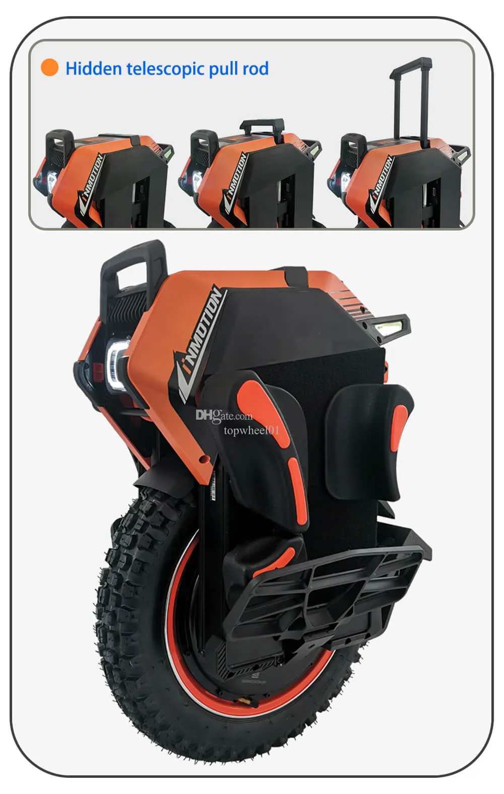 INMOTION Adventure V14 Electric 40 Mph Electric Unicycle 50GB, 134V ...
