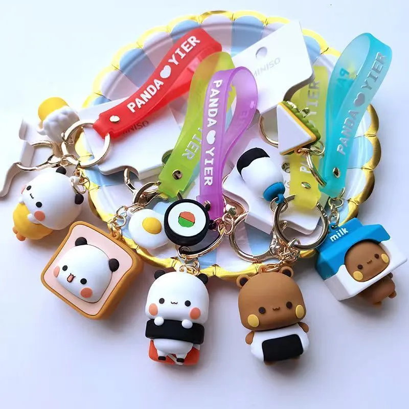 Blind Box Bubu Dudu Panda Bear Figures Keychain Cosplay Key Ring Diy ...