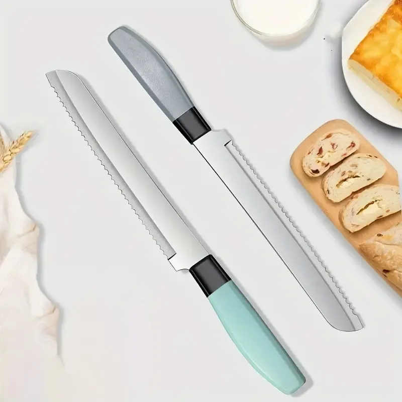 Premium Serrated Bread Knife - Stainless Steel Toast Cutter, Commercial ...