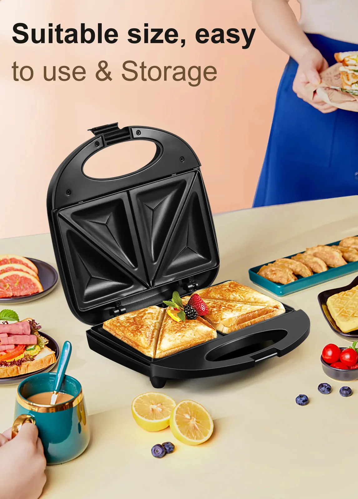DHgate.com:Other Kitchen Tools Electric Triangle Sand Maker Panini 750W ...