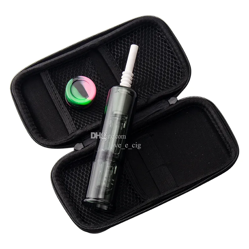 NC014 Hookah OD 32mm Dab Rig Smoking Pipes Black Zipper Case 14mm Quartz Ceramic Titanium Nail ...