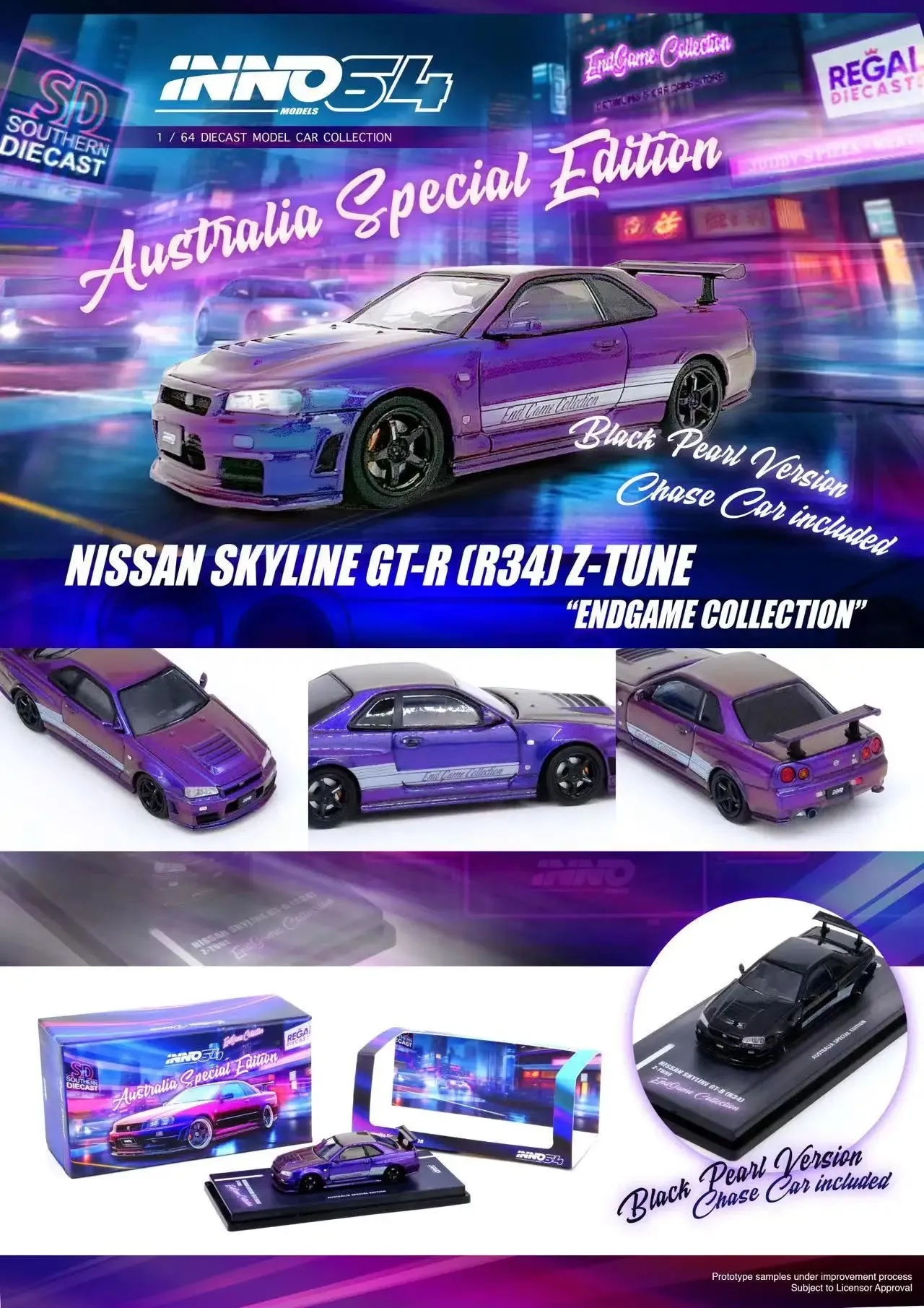 Blocks INNO 1:64 Skyline GTR R34 ZTune Diecast Car... From Toy ...