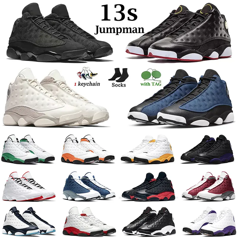 Top Jumpman 13 Playoffs Men Basketball Shoes 13s Black Flint University ...