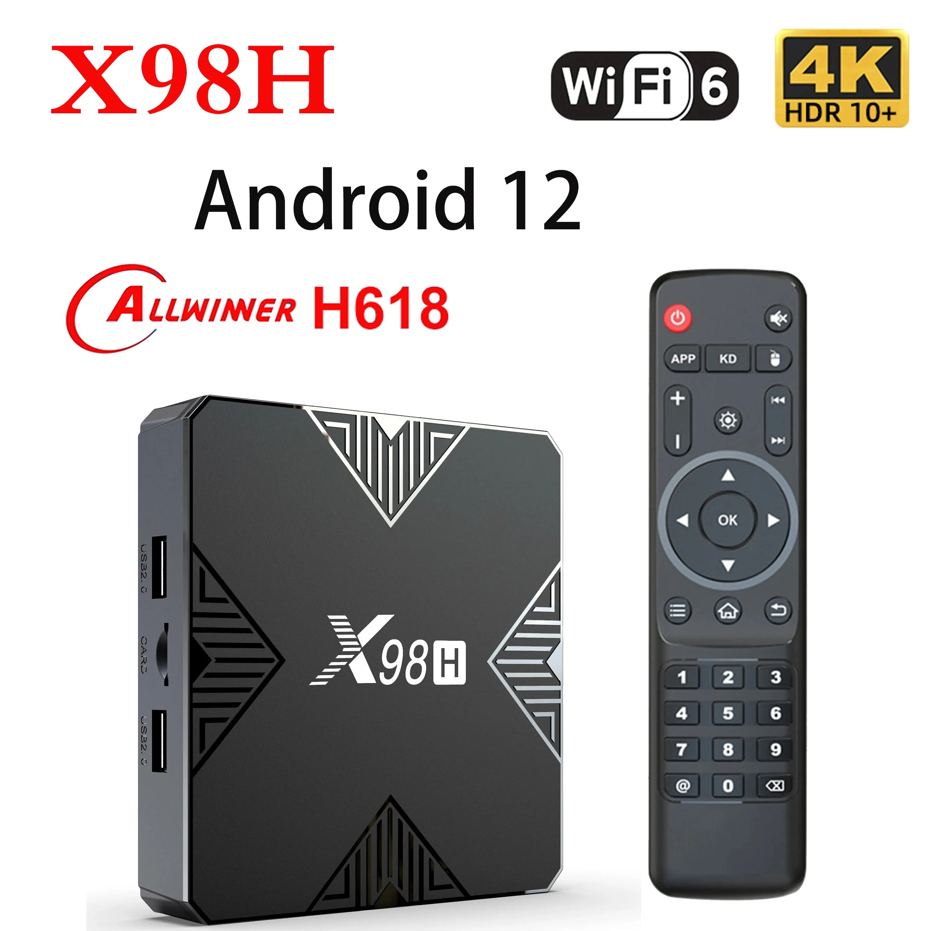 DHgate.com:X98H Android 12.0 TV Box, 4GB RAM 32GB ROM, Dual-Band WiFi 6 ...