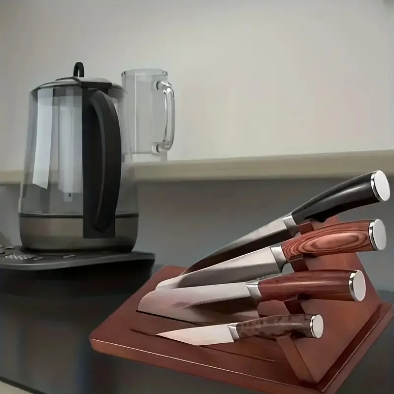 DHgate.com:Acacia Wood Knife Holder, Multifunctional Knife Storage Rack ...