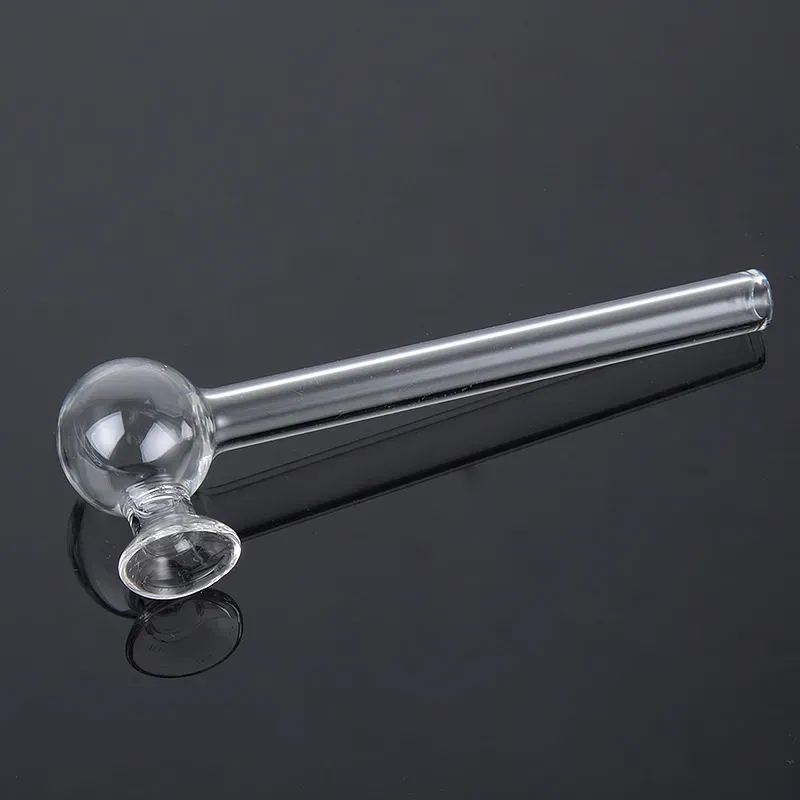Clear Pyrex Glass Oil Burner Pipes Mini Small Handpipe Oil Nail Pipe ...