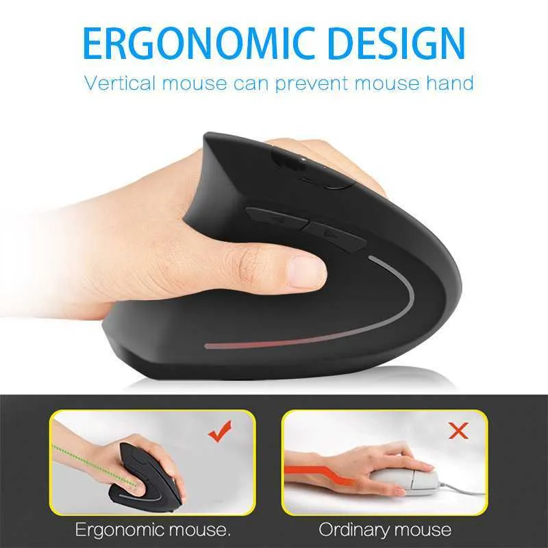 CHYI 1600 DPI Ergonomic Vertical Wireless Mouse 6... From Mfck, $6.48 ...