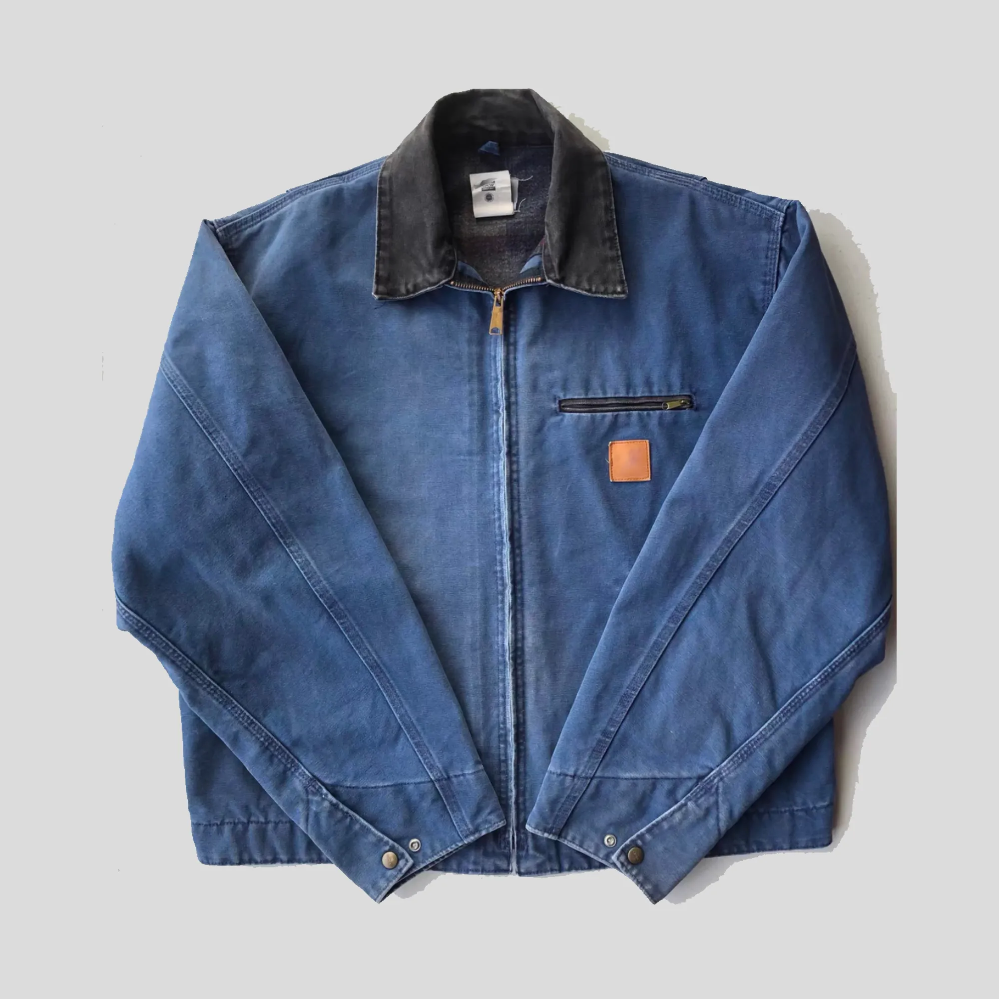 Vintage Washed Canvas Designer Mens Carhart Jacket With Lapel And ...