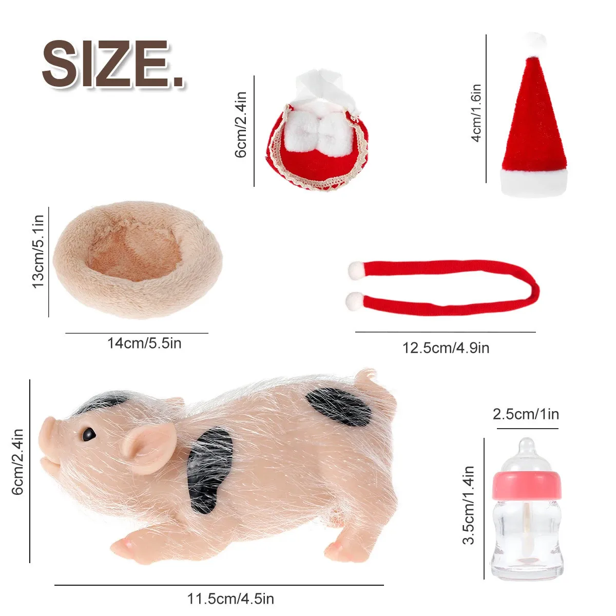 Mini Silicone Pig Toy Set With Soft And Lifelike Reborn Mini Silicone Pig Toy Set With Soft And Lifelike Reborn